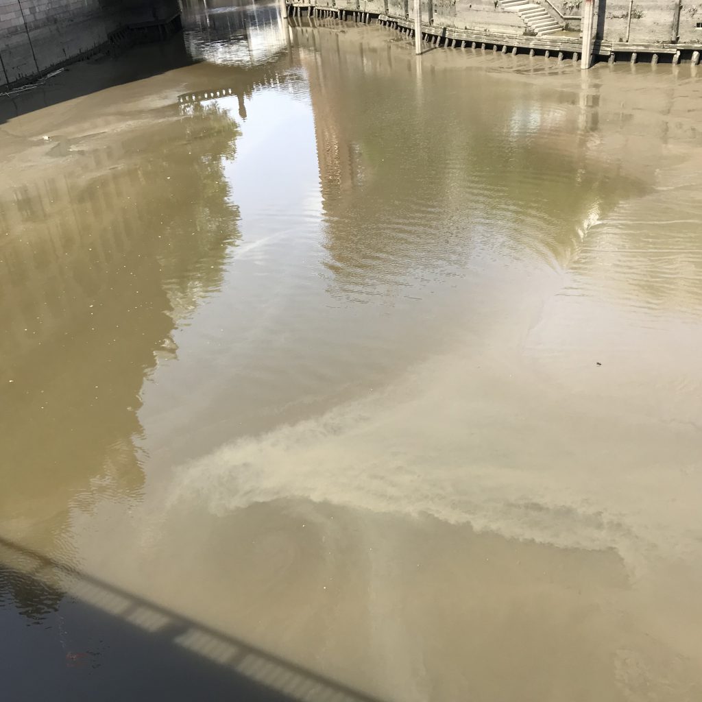 Muddy water watching on my lunch break. Turbulence and all the good ...