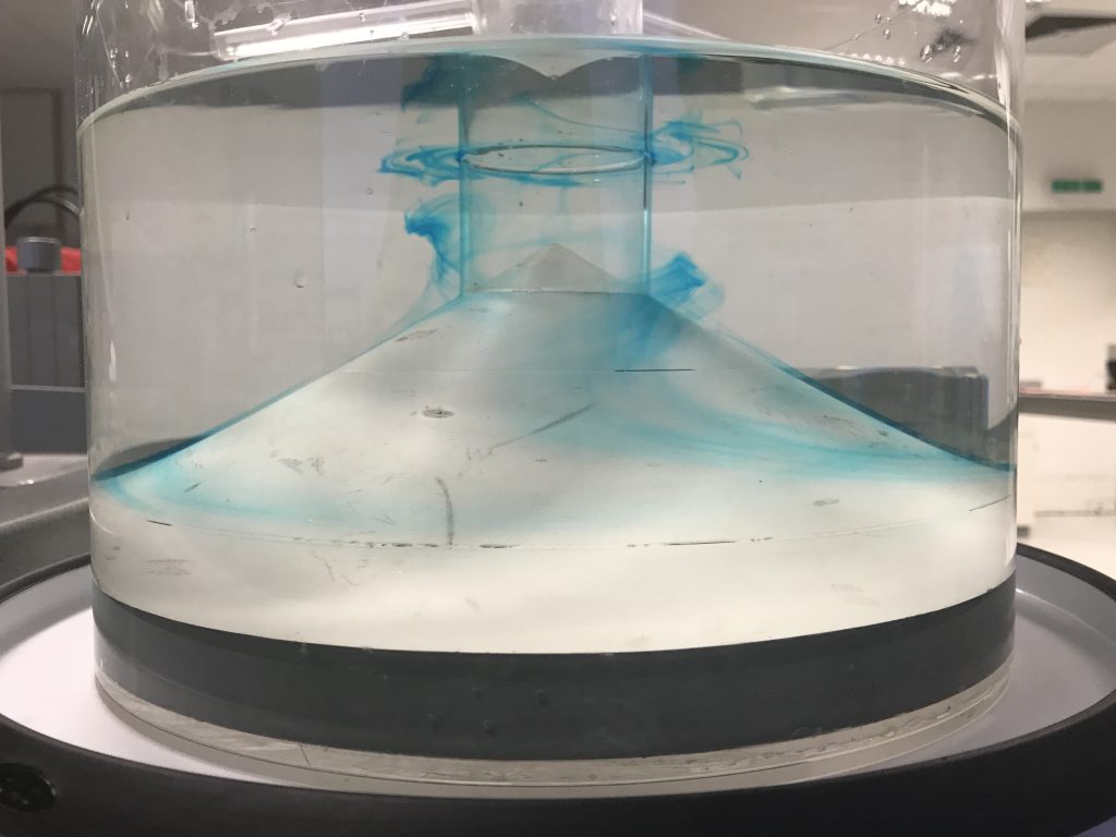 Rotating tank experiments on a cone - Adventures in Oceanography and ...