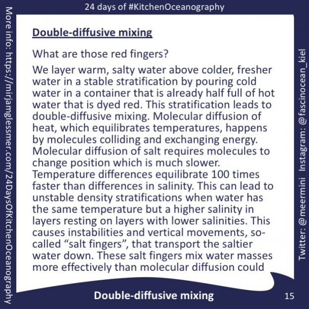 24 Days of #KitchenOceanography — Double-diffusive mixing - Adventures ...